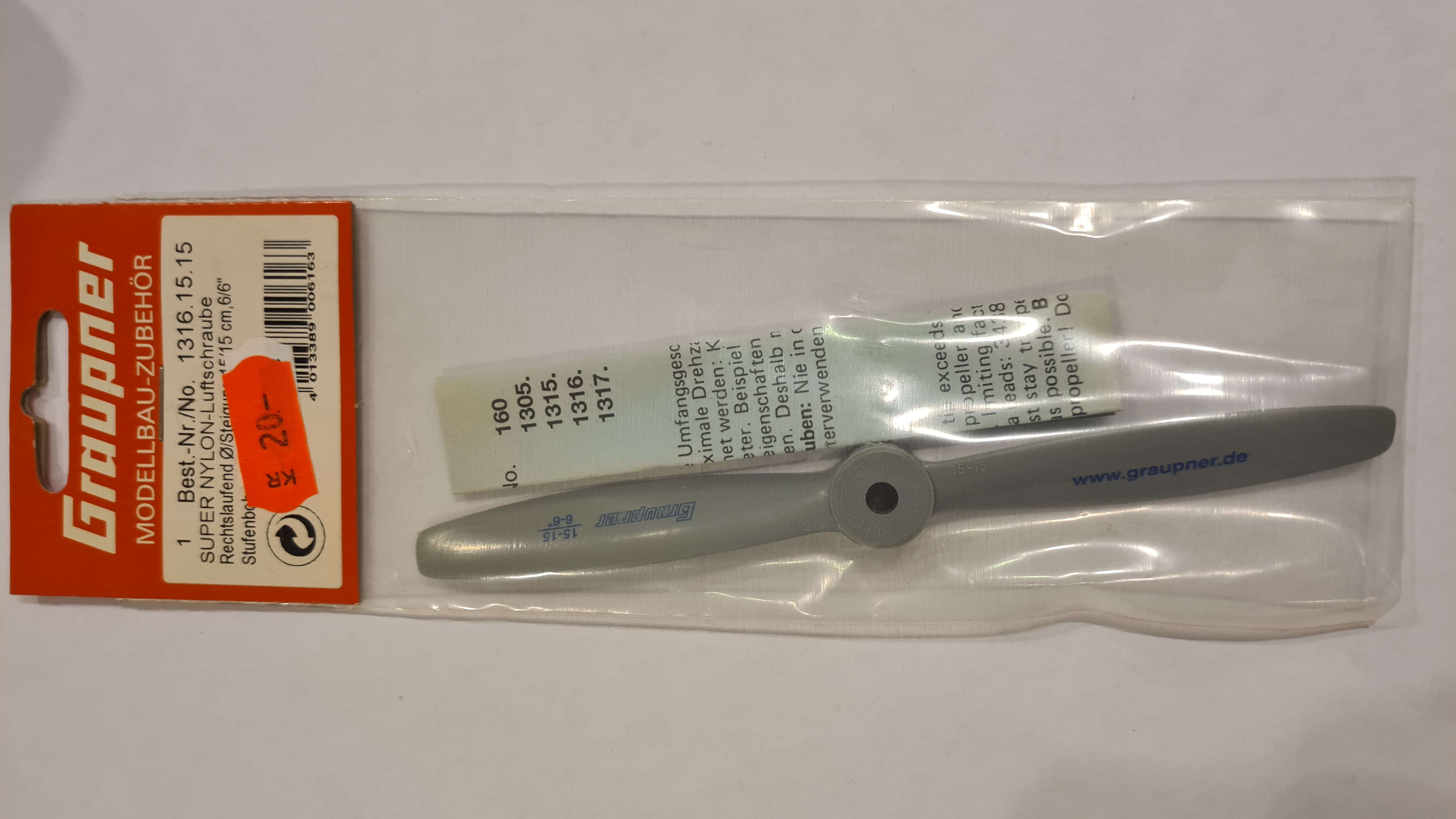 Graupner Nylon propel 6x6 - Propeller og spinner - Holte Modelhobby