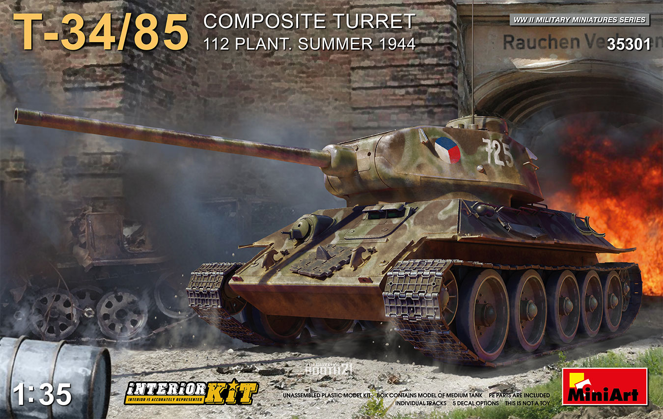 MiniArt T-34-85 Composite turret 112 - Plastbyggesæt - Holte Modelhobby