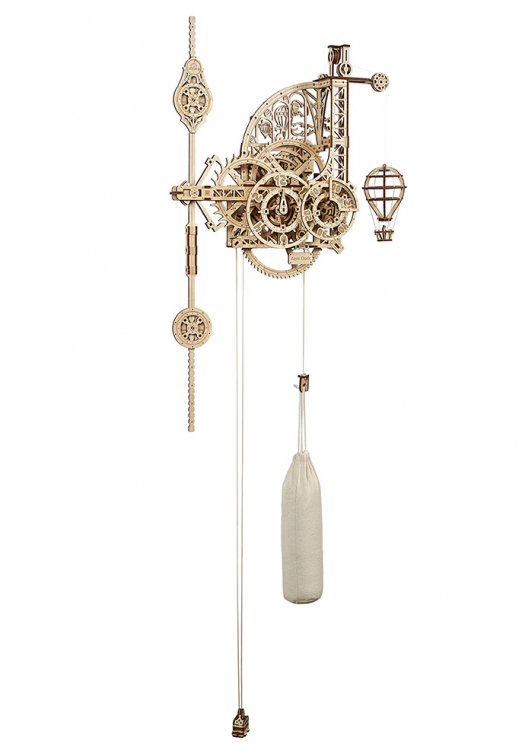 Ugears Aero Clock - Ugears Mekanisk 3D byggesæt i træ - Holte Modelhobby
