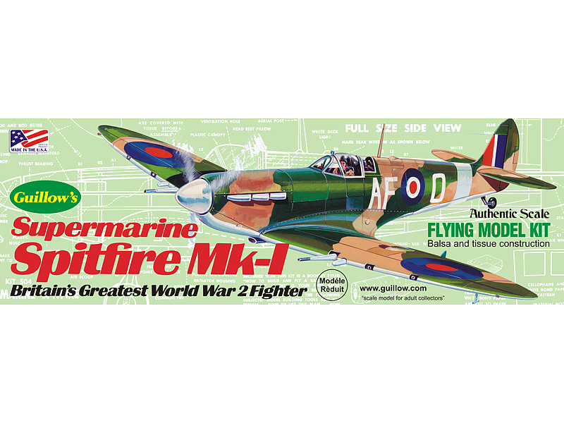 Supermarine Spitfire model kit - KIT Byg selv - Holte Modelhobby